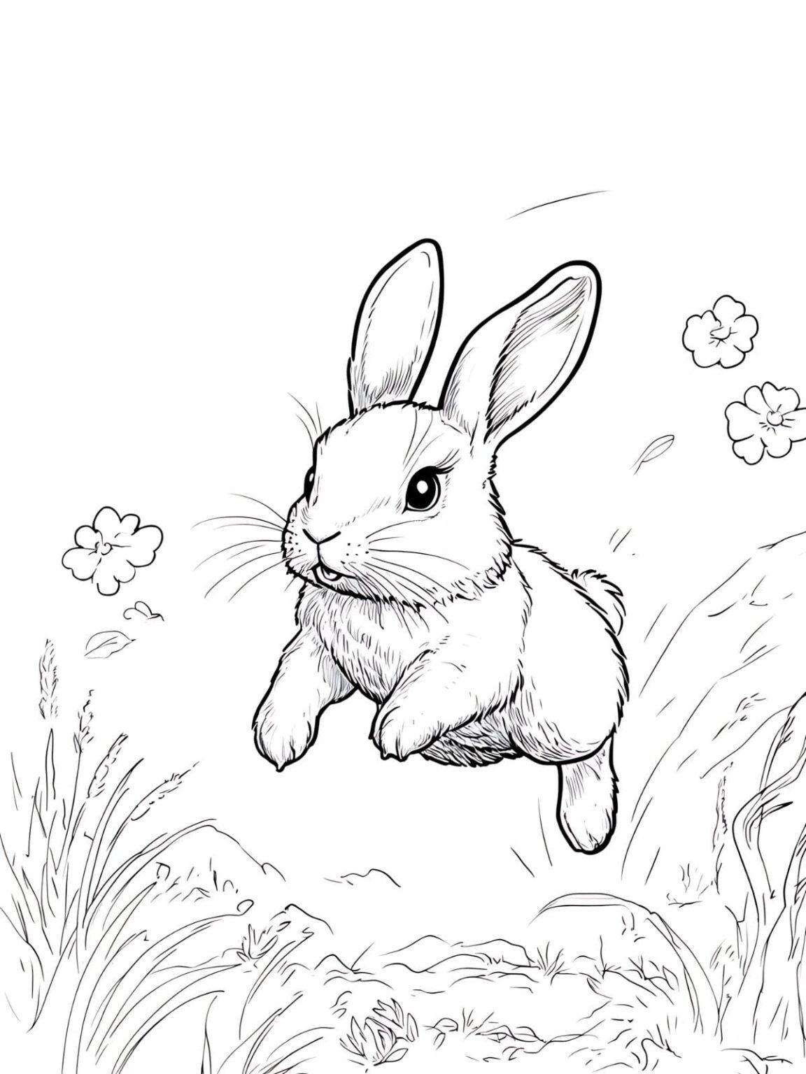 Viel Spaß mit 20 kostenlosen Ausmalbilder Hase - Malvorlagen.net