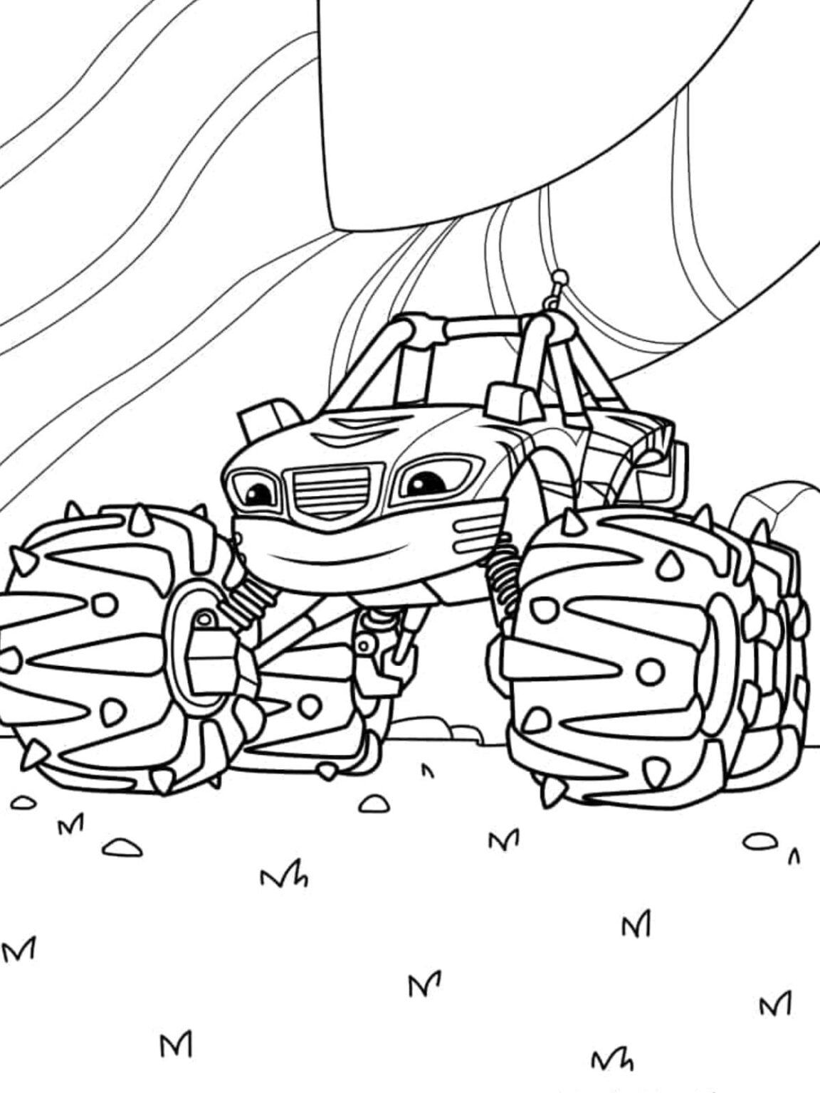20+ Blaze Ausmalbilder: Abenteuer mit einem Monstertruck - Malvorlagen.net