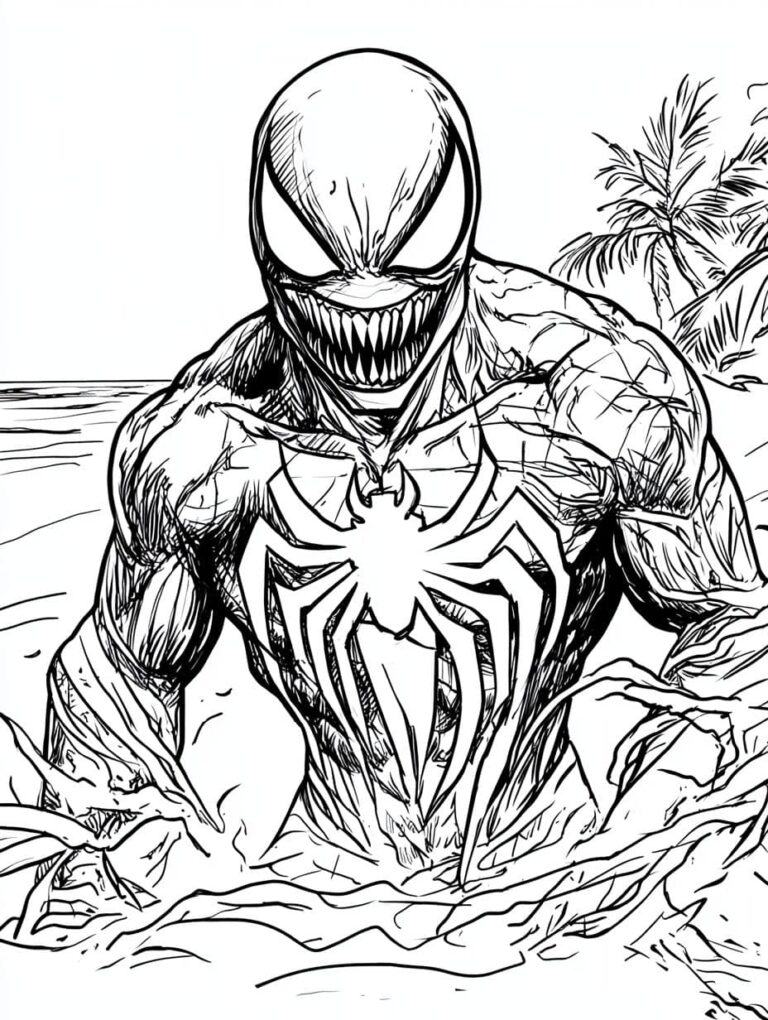 Tolles Erlebnis mit über 20 spannenden Venom-Ausmalbildern ...