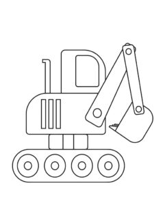 Bagger Ausmalbilder für Kinder begleiten das Bauabenteuer - Malvorlagen.net
