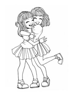 Ausmalbilder BFF Süße Freundschaftsmotive für Kinder - Malvorlagen.net