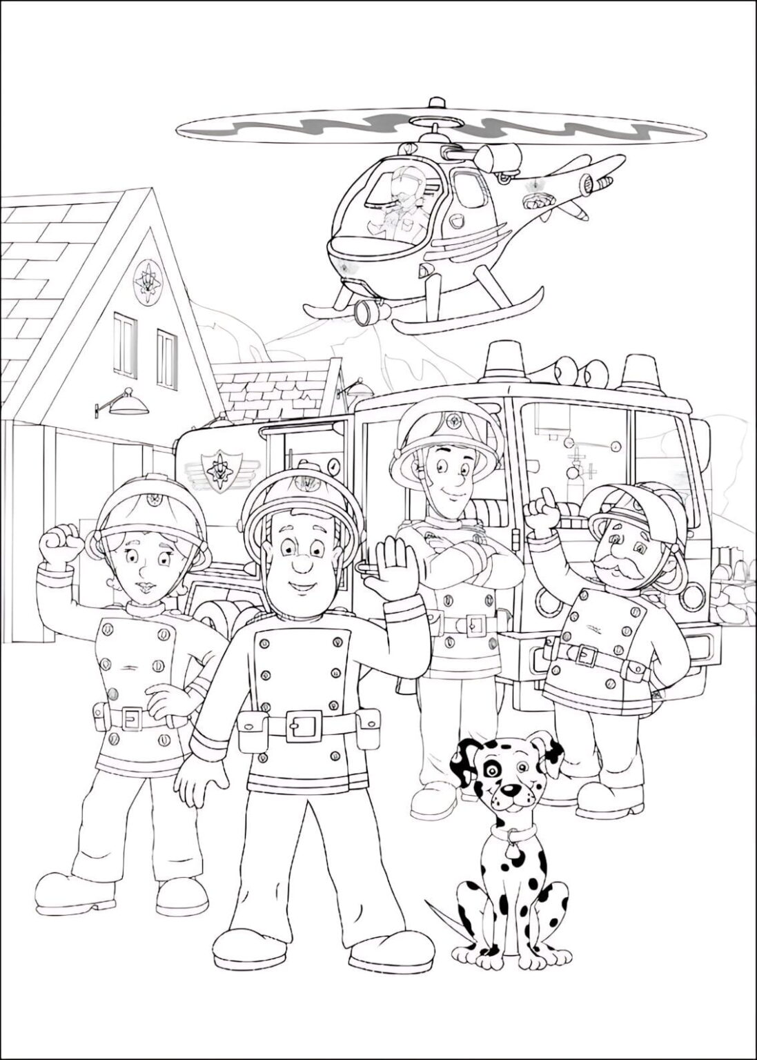 20 Ausmalbilder von Feuerwehrmann Sam und seinen Abenteuern - Malvorlagen.net