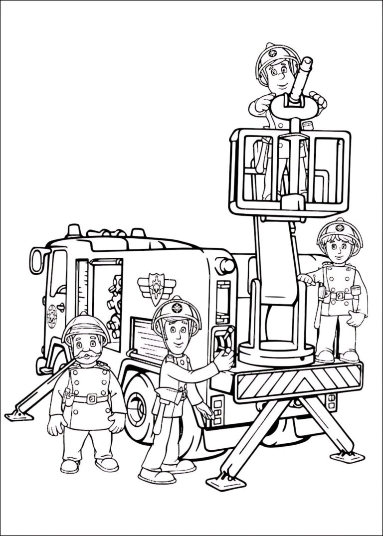 20 Ausmalbilder von Feuerwehrmann Sam und seinen Abenteuern ...