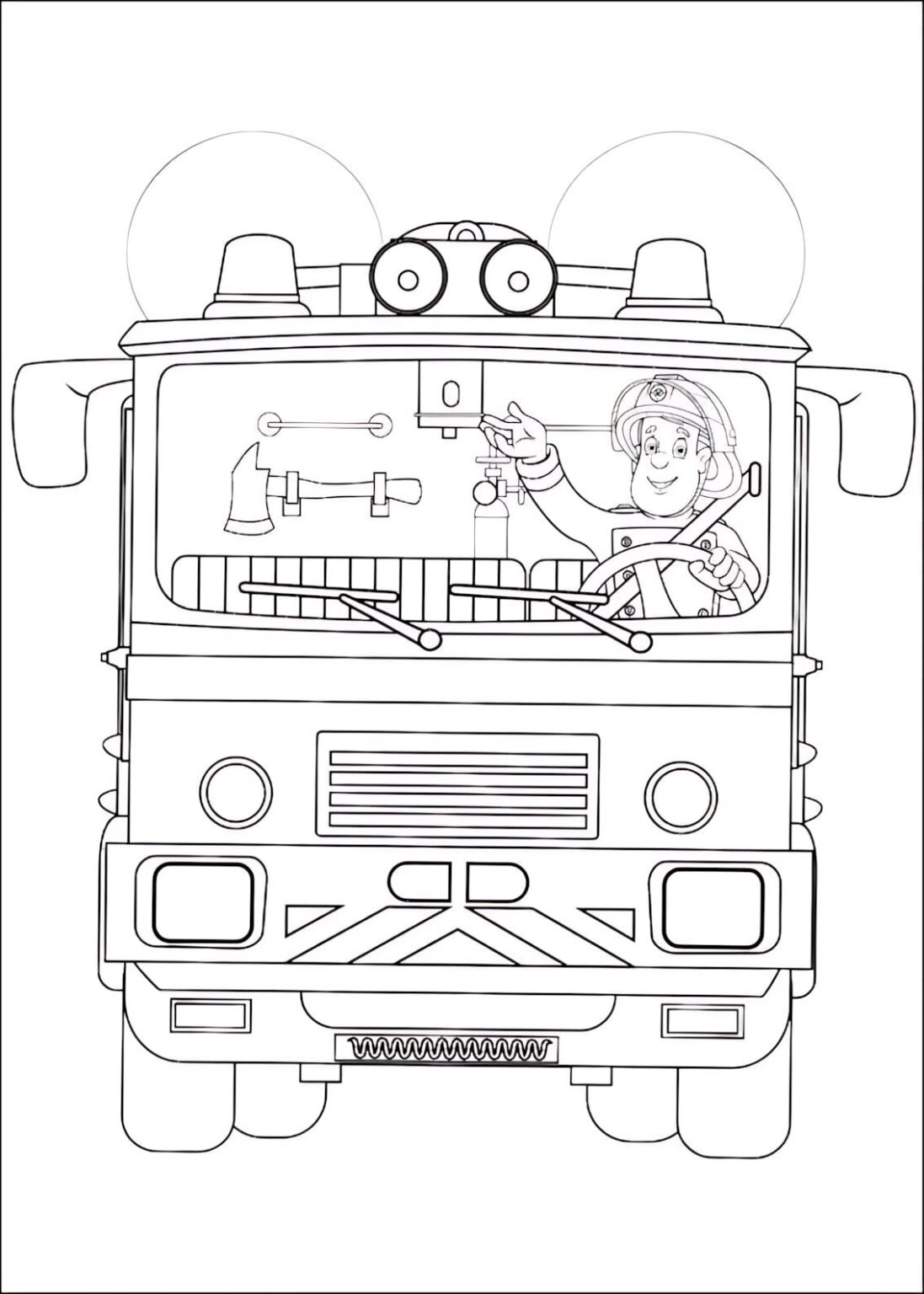 20 Ausmalbilder von Feuerwehrmann Sam und seinen Abenteuern - Malvorlagen.net
