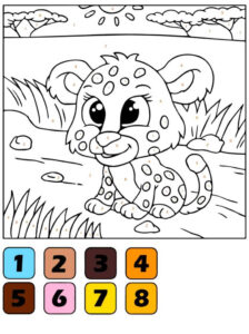 Malen nach Zahlen Ausmalbilder kostenlos für Kinder - Malvorlagen.net