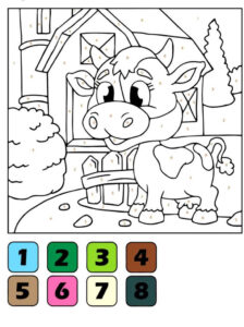 Malen nach Zahlen Ausmalbilder kostenlos für Kinder - Malvorlagen.net