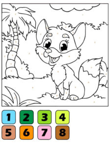 Malen nach Zahlen Ausmalbilder kostenlos für Kinder - Malvorlagen.net