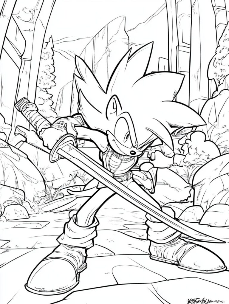 20 kostenlose Sonic Shadow Ausmalbilder für Kinder - Malvorlagen.net