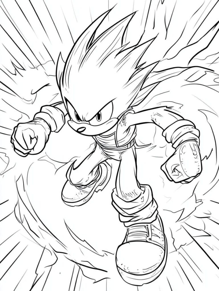 20 kostenlose Sonic Shadow Ausmalbilder für Kinder - Malvorlagen.net